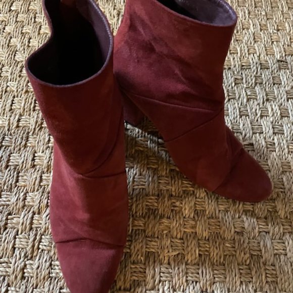 Opening Ceremony | Shoes | Opening Ceremony Brick Red Suede Ankle Boots ...